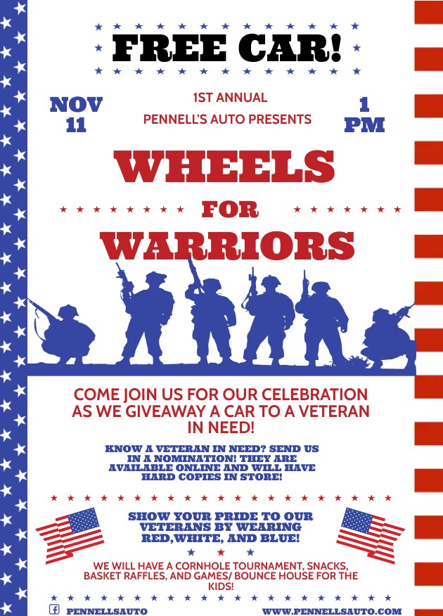 Wheels for Warriors - Pennells Auto Center LLC