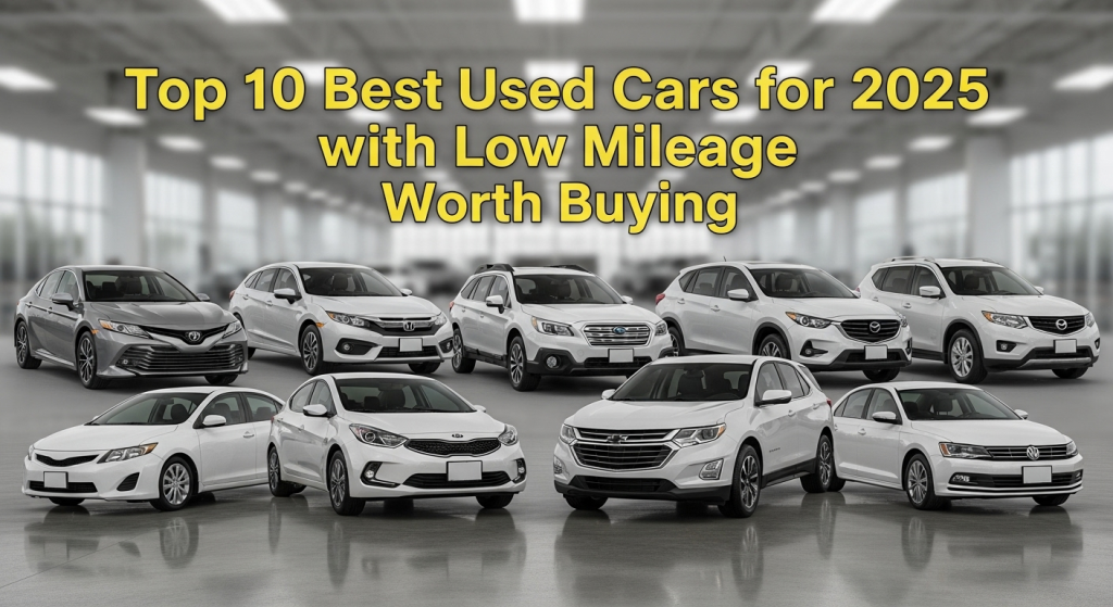 Top 10 Best Used Cars for 2025 with Low Mileage Worth Buying